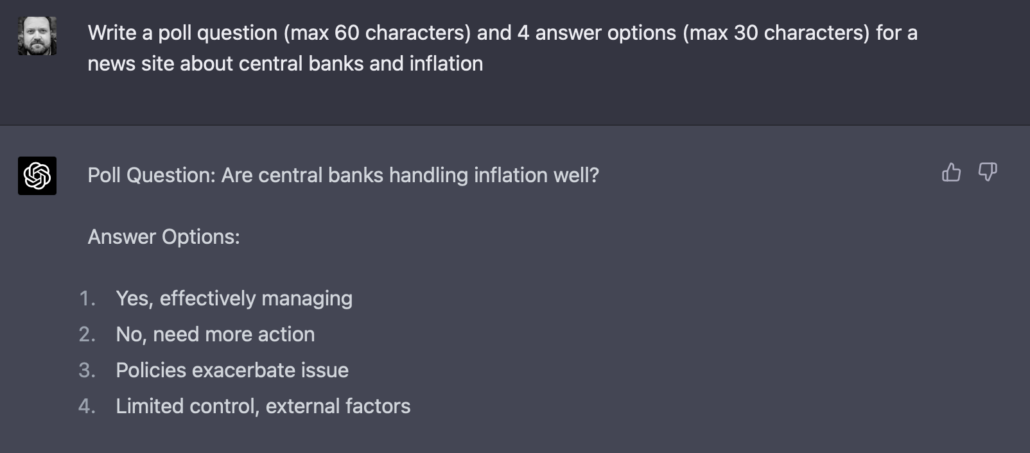 Best practices for using ChatGPT to create polls and comments to engage users | Viafoura